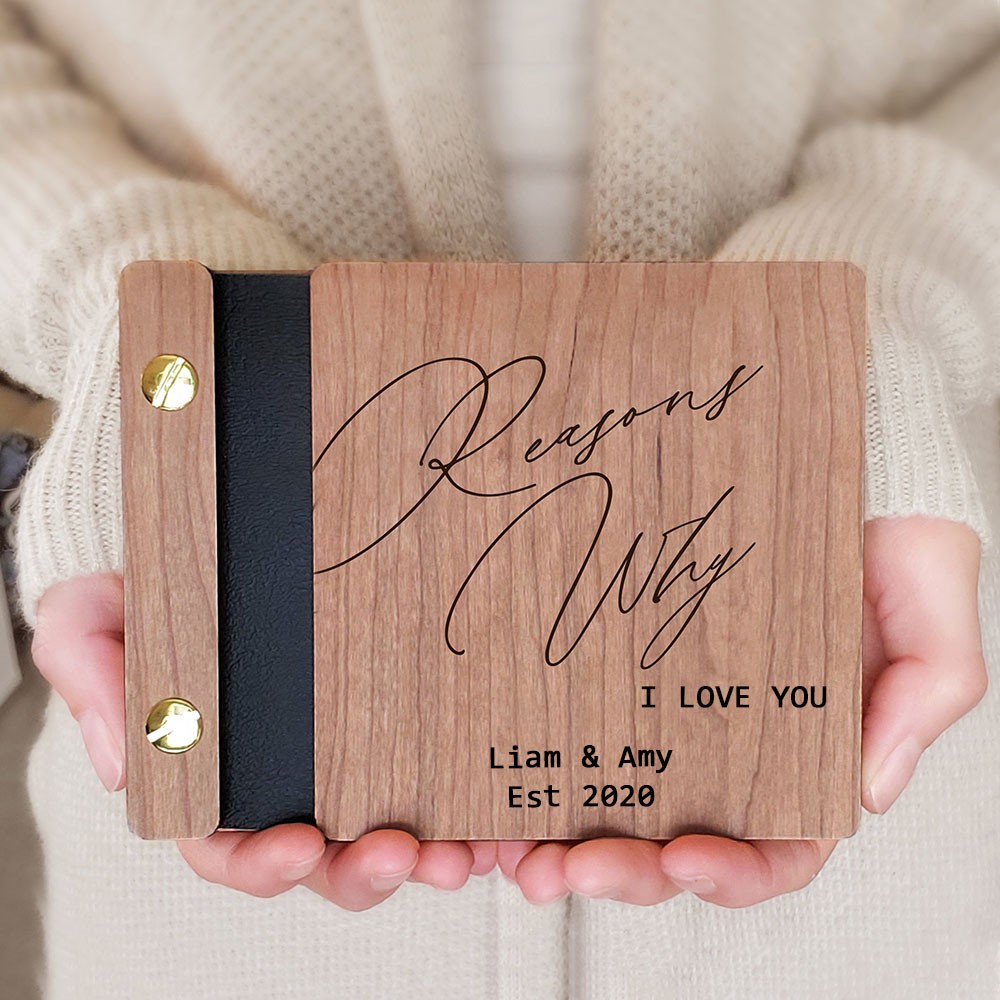 Personalised Reasons Why I Love You Wooden Photo Album Valentine's Day ... Personalised Reasons Why I Love You Wooden Photo Album Valentine's Day ...
